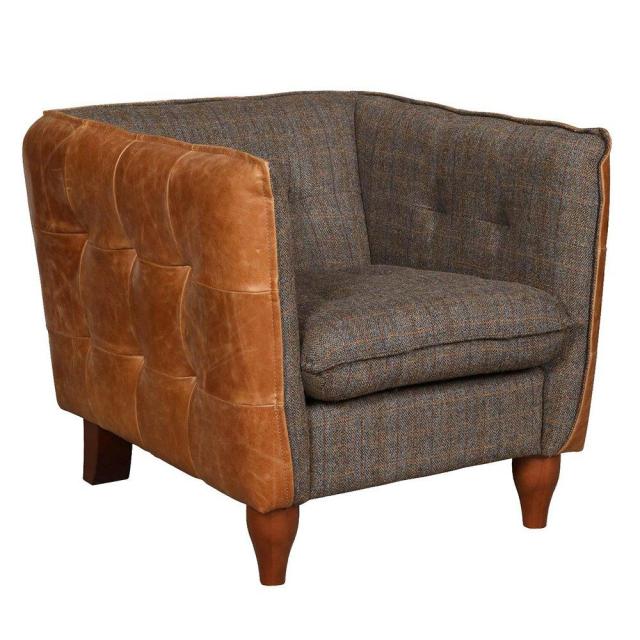 Fluted Tweed Wingback Chair | Vintage Sofa Company | Pavilion Broadway
