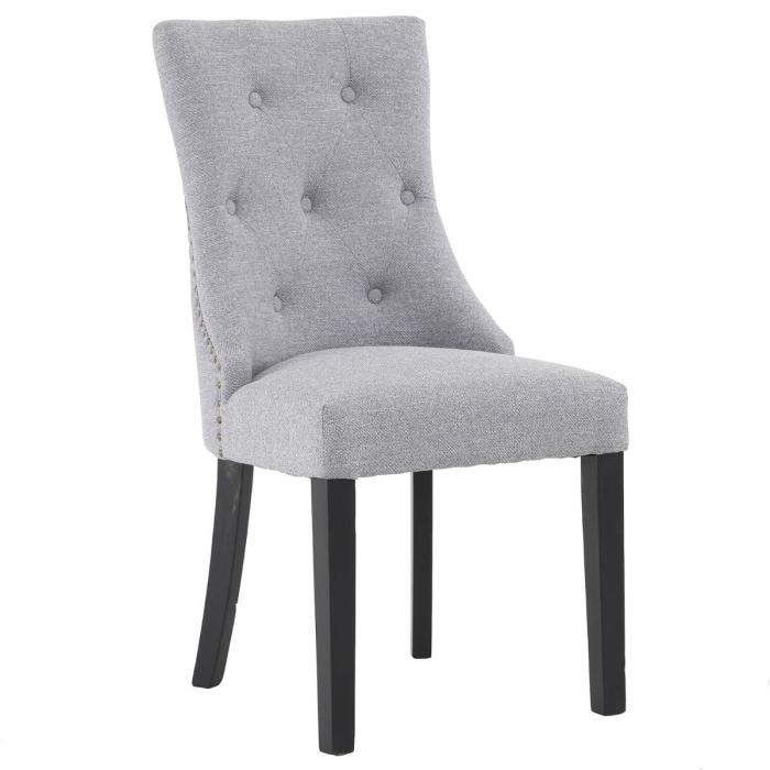 Manchester Grey Button Back Dining Chair | Pavilion Broadway